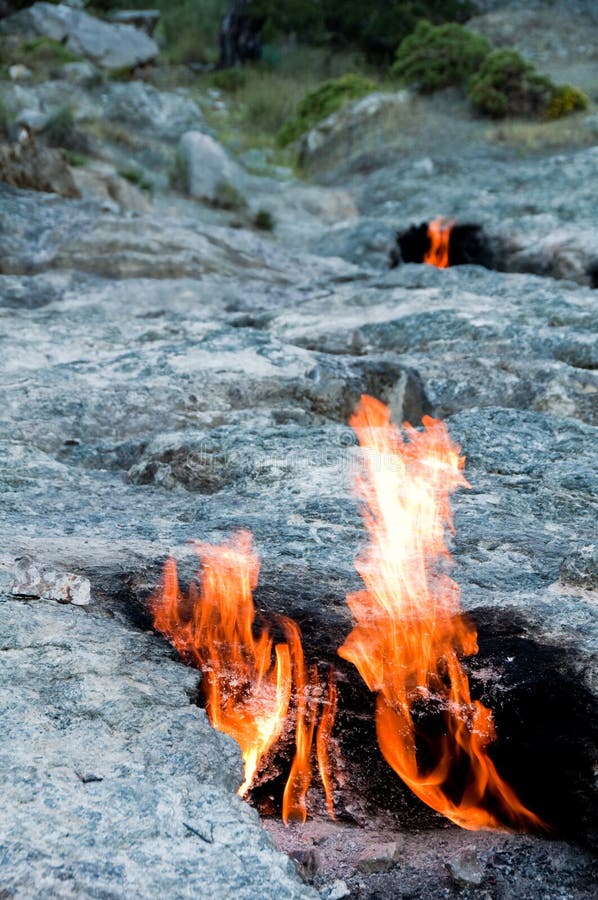 Mount Chimera, Eternal Flames in Ancient Lycia, Turkey Stock Image ...
