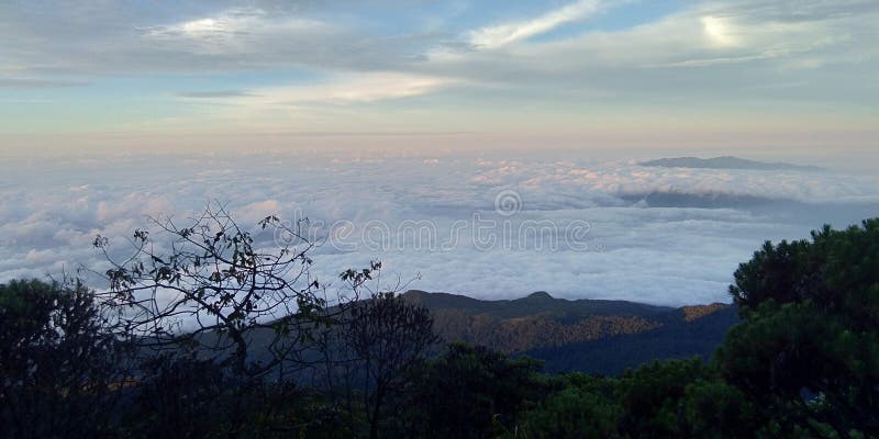 Ciremai Mt. in the Morning from Far View Stock Photo - Image of ...