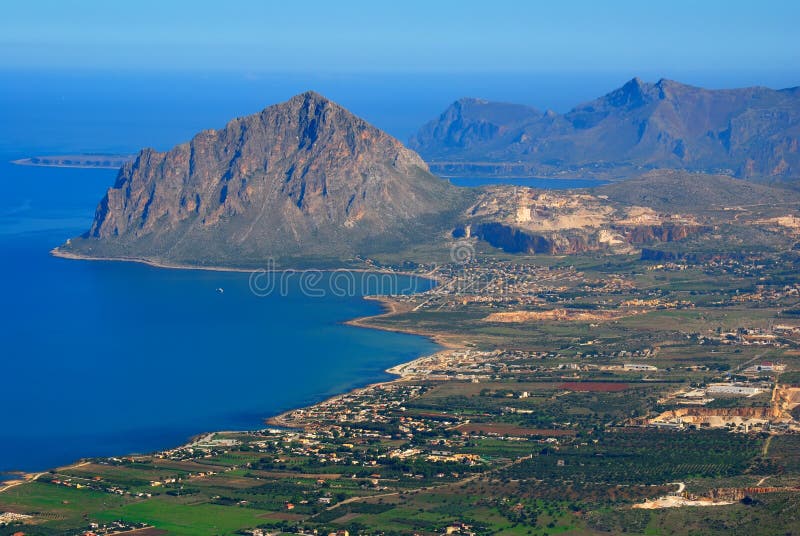 Mount Cofano in Sicily stock image. Image of park, italy - 17159691