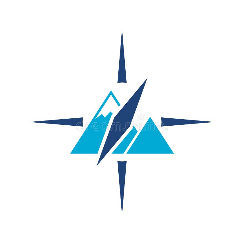 Mountain Logo Design Isolated on Dark Background Stock Vector ...