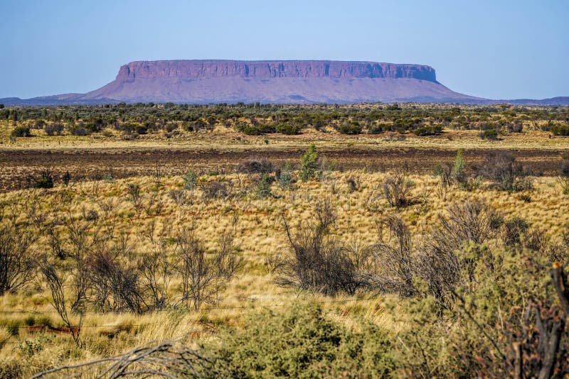 Mount Conner from Lasseter Highway Stock Photo - Image of central ...