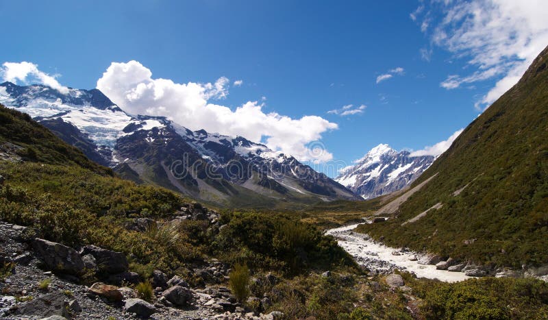 Mount Cook stock photo. Image of landscape, valley, cloud - 13209934