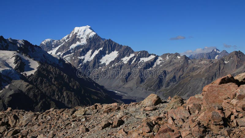 Mount Cook in summer stock photo. Image of outdoors - 345367382