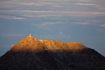 Mount Cristo Rey stock image. Image of texas, tribute - 15385925