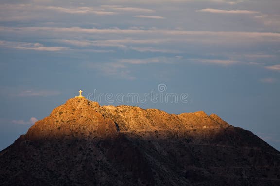 Mount Cristo Rey stock image. Image of texas, tribute - 15385925