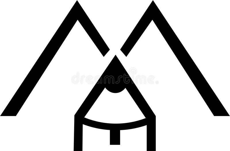 Mount Design Flat Logo Design Stock Illustration - Illustration of logo ...