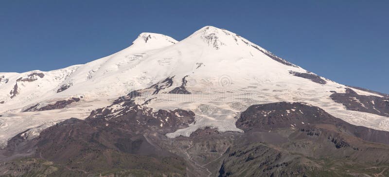 Mount Elbrus in the Caucasus Stock Image - Image of asphalt, cloud: 280429537