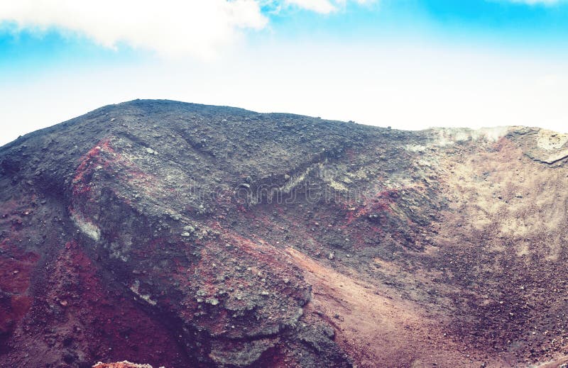 Mount Etna, Active Volcano on the East Coast of Sicily, Italy Stock ...