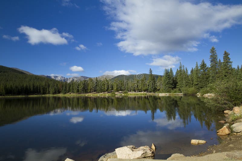 Mount Evans CO Echo Lake stock image. Image of lake, mount - 16376781