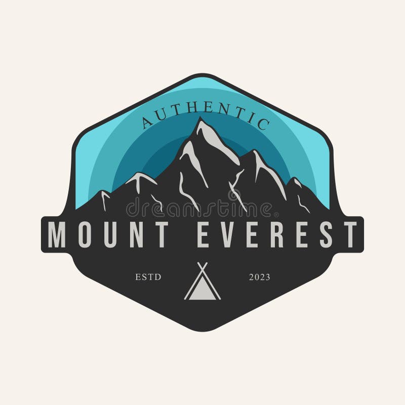 Mount Everest Authentic Vintage Logo Vector Design Stock Vector ...