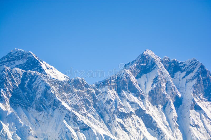 Mount Everest and Kathmandu Stock Image - Image of monuments, aerial ...