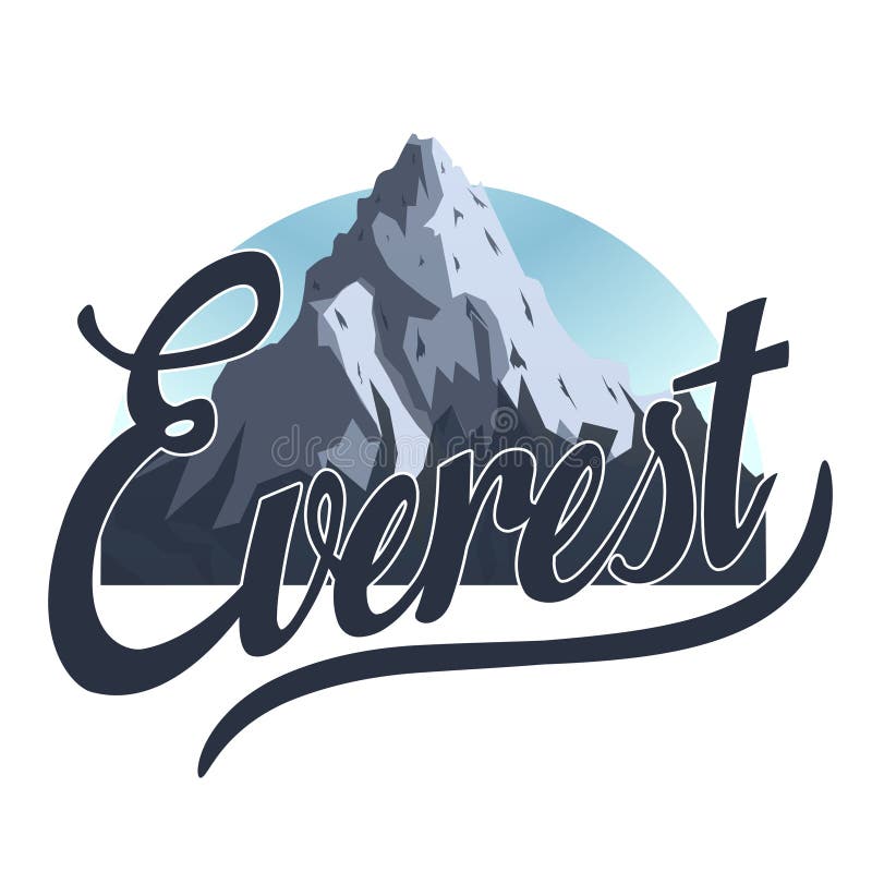 Mount Everest stock vector. Illustration of badge, himalayas - 211066213