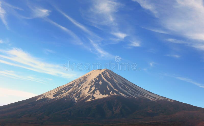Mount Fuji on the Blue Sky Background Stock Image - Image of asia ...