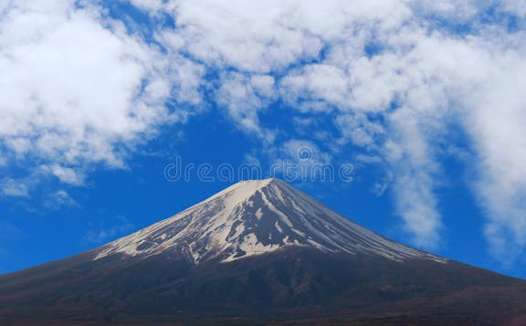 Mount Fuji on the Blue Sky Background Stock Image - Image of blue ...