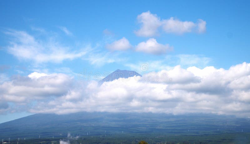 Mount Fuji on a Cloudy Day, Japan Stock Photo - Image of tourist ...