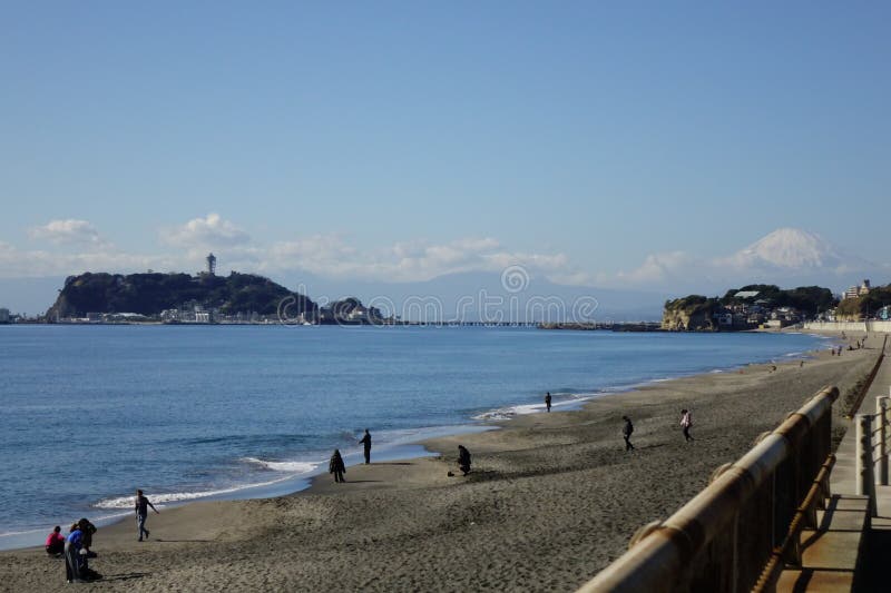 Mt.Fuji, View from the Coast Editorial Image - Image of panorama ...
