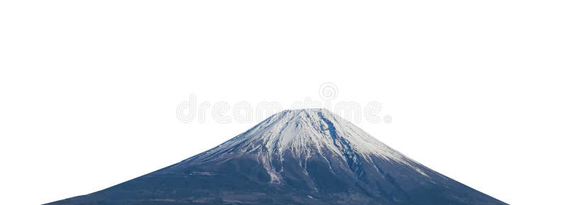 Mount Fuji Isolated on White Background. it is the Highest Volcano in ...