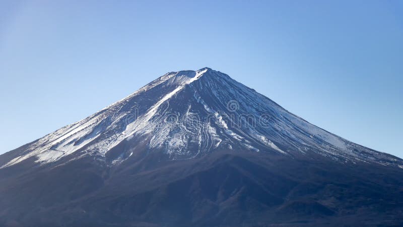 Mount Fuji in Japan Close-up in Winter Stock Image - Image of badlands ...