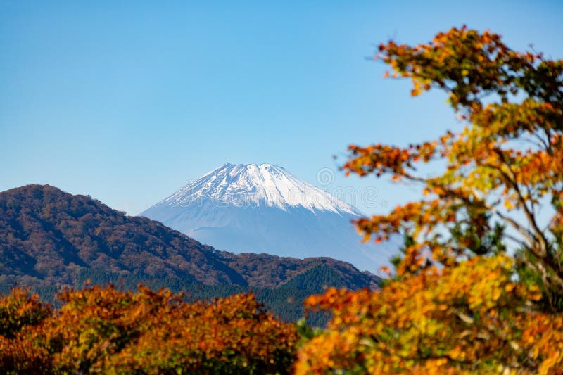 Mount Fuji, Japan. Lake Ashi View in Hakone Stock Image - Image of ...