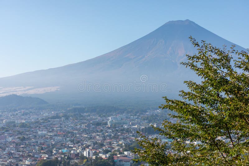 Mount Fuji in the mist stock photo. Image of asia, landscape - 204954882