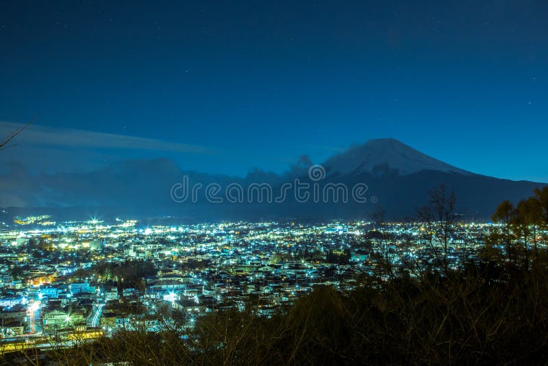 The Mount Fuji on Sunset Days. Stock Image - Image of mtfuji, fuji ...