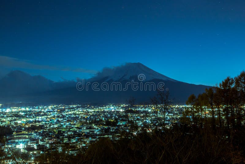 The Mount Fuji on Sunset Days. Stock Photo - Image of cloud, season ...