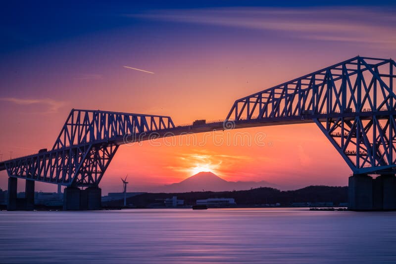 Mount Fuji stock image. Image of night, beautiful, backlight - 142112163