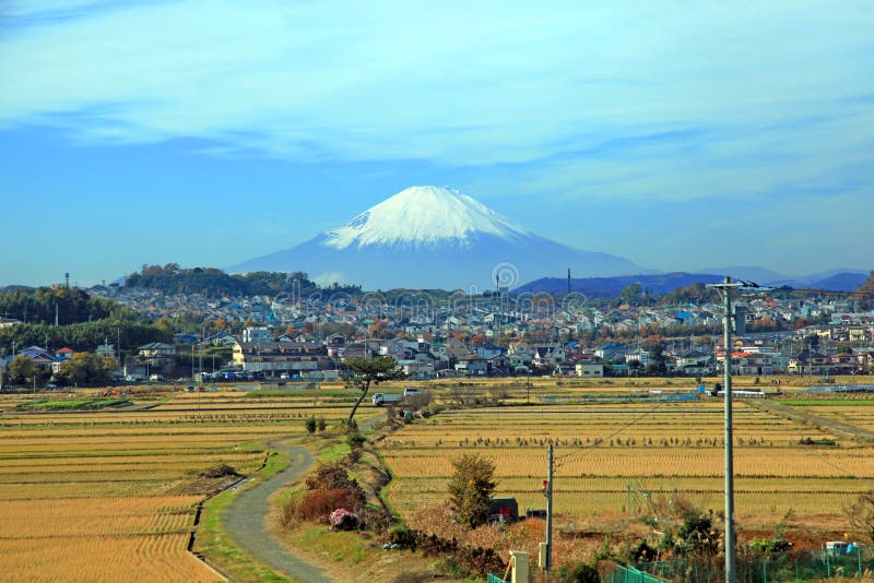 Mount Fuji Viewed from Shinkansen Editorial Photo - Image of trees ...