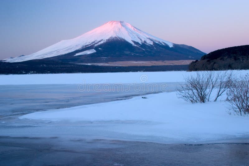 Mount Fuji in Winter stock image. Image of white, winter - 506433