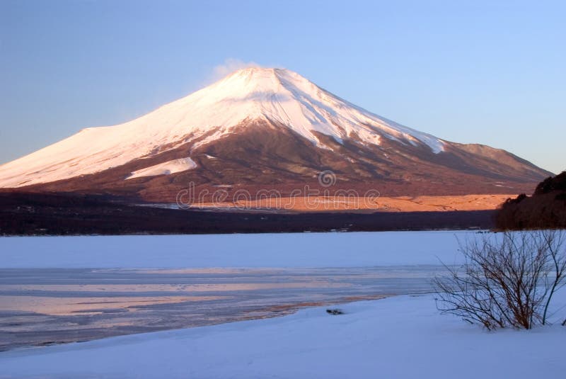 Mount Fuji in Winter II stock photo. Image of mountain - 506434