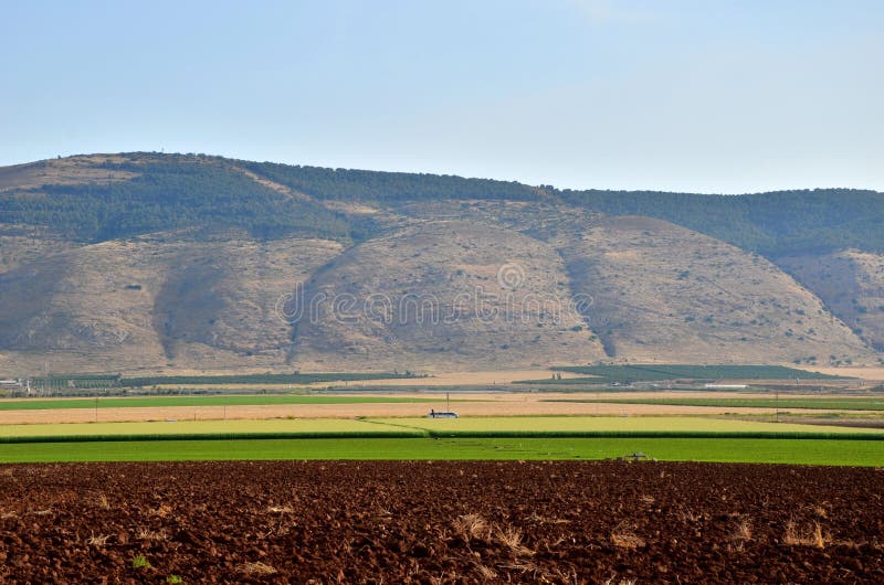 Mount Gilboa and Harod Valley Stock Photo - Image of gilboa, israel ...