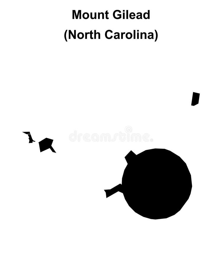 Mount Gilead outline map stock vector. Illustration of tourism - 387545536