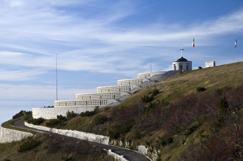 Mount Grappa stock image. Image of commemoration, veneto - 11413747