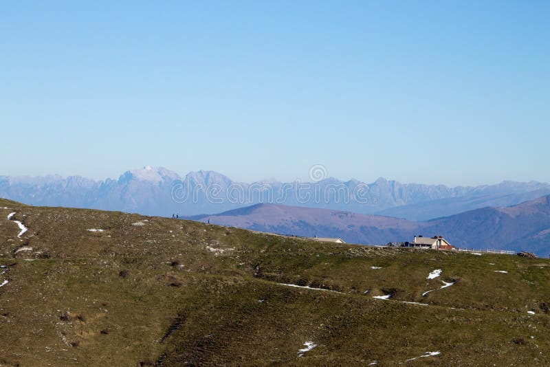 Mount Grappa Landscape, Italian Alps Stock Photo - Image of ravines ...