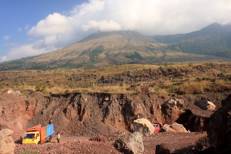 Mount Guntur in Java 9 stock image. Image of destinations - 250887387