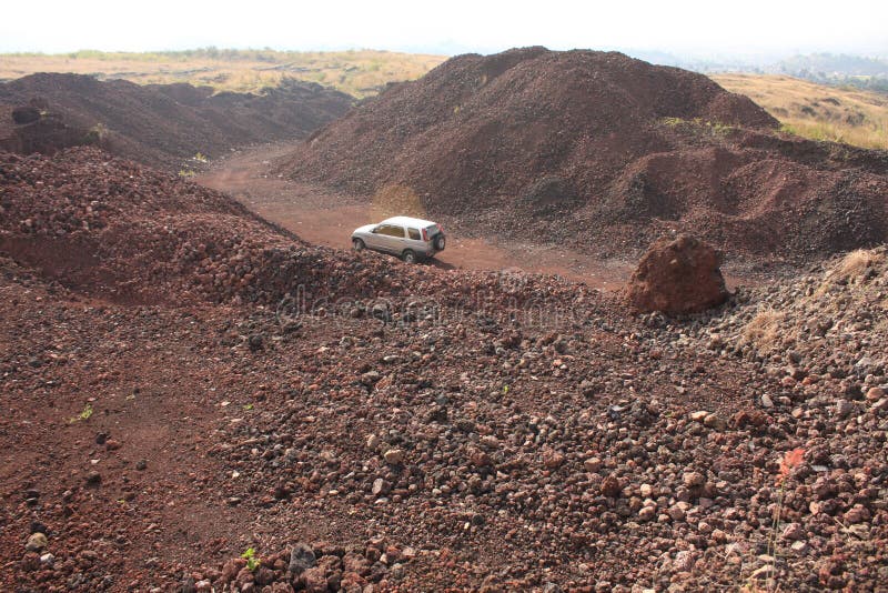Mount Guntur in Java 6 stock image. Image of geology - 250887411