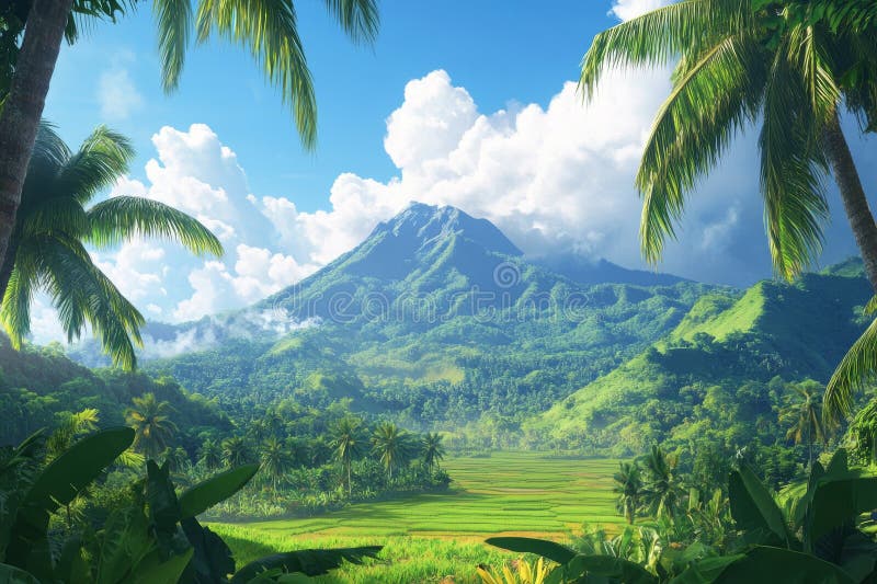 Mount Halcon, Enveloped by Clouds, Located on Mindoro Island ...