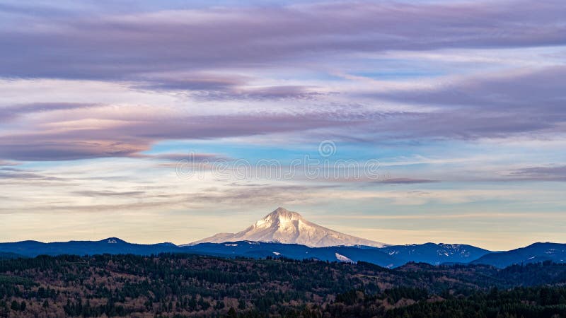 Mount Hood Oregon Sunset Sky 6 Stock Image - Image of mountains, nature ...