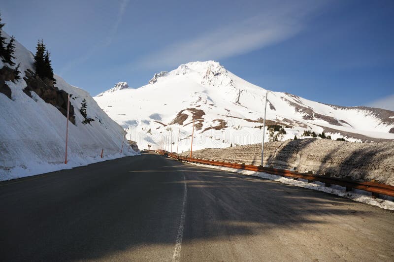 Mount hood from road side stock image. Image of formation - 24615083