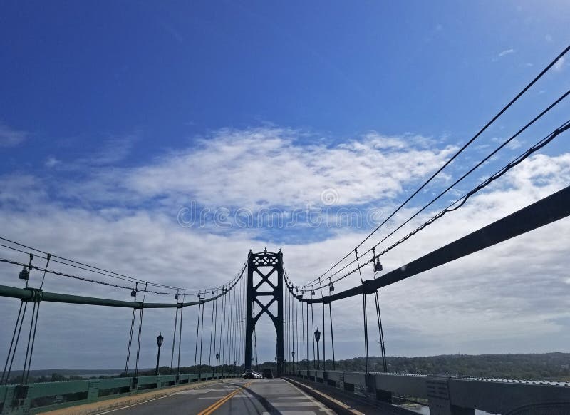 Mount Hope Bridge in Bristol, Rhode Island -03 Stock Image - Image of ...