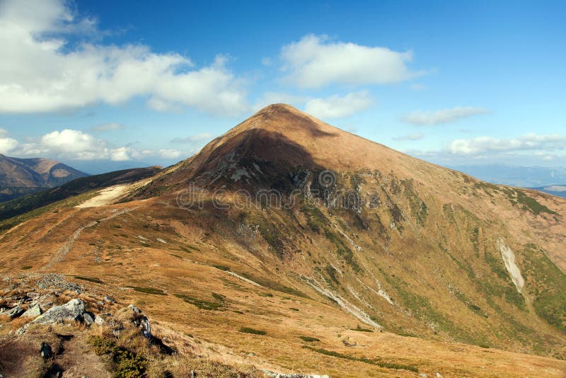 Mount Hoverla or Goverla, Ukraine Carpathian Mountains Stock Photo ...