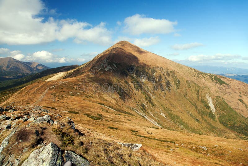 Mount Hoverla or Goverla, Ukraine Carpathian Mountains Stock Image ...