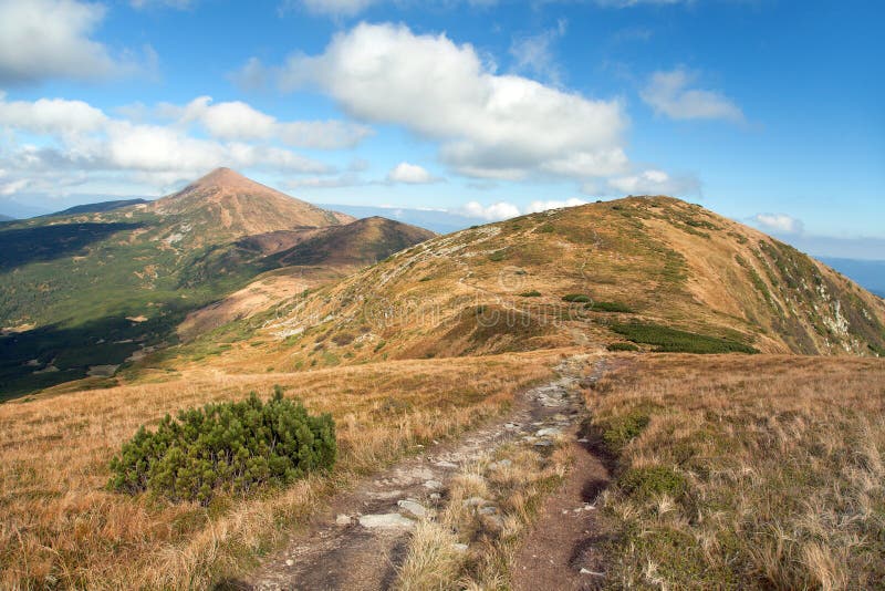 Mount Hoverla or Goverla, Ukraine Karpathian Mountains Stock Photo ...