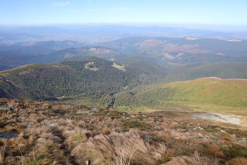 Mount Hoverla Hanging Peak of the Ukrainian Carpathians Against the ...