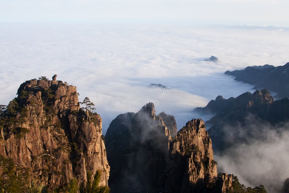 Mount Huang, China stock image. Image of decorating, wallpaper - 22729643