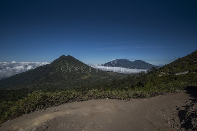Mount Ijen in East Java, Indonesia. Stock Photo - Image of landscape ...