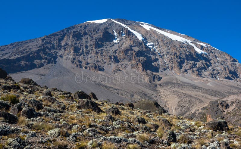 Mount Kilimanjaro - the Highest Mountain in Tanzania and Africa Stock ...