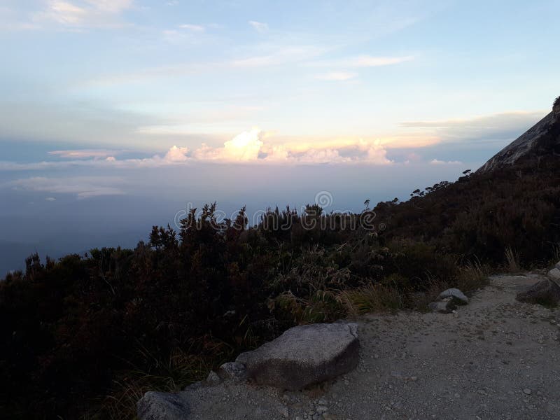 Mount Kinabalu View from Kundasang Stock Image - Image of environment ...