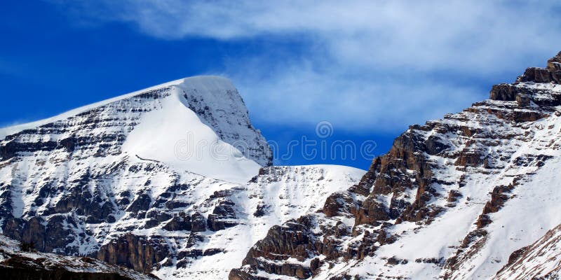 Mount Kitchener Jasper National Park Stock Photo - Image of geological ...
