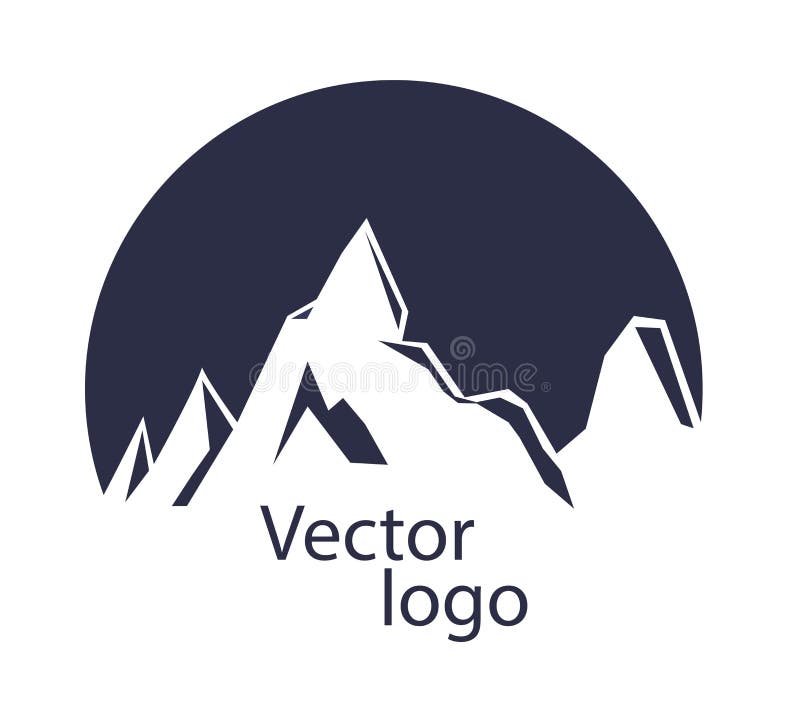 Webstylish Blue Vector Mountain, Mount Logo, Symbol, Emblem Stock ...